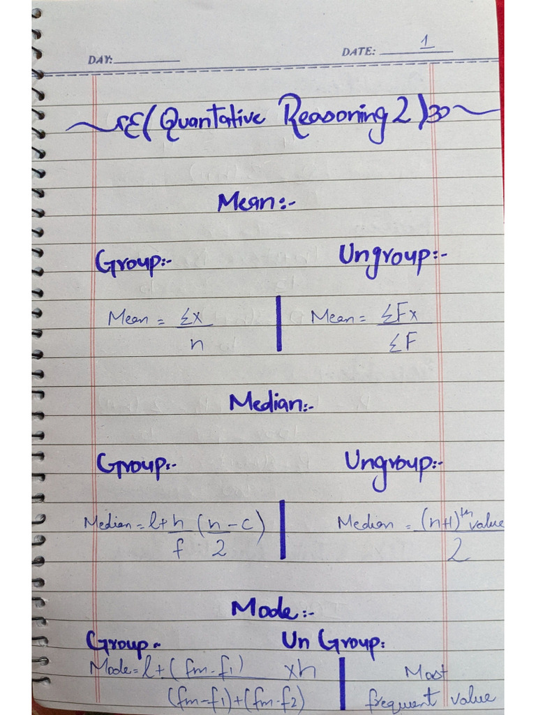 QR Formula Sheet | PDF