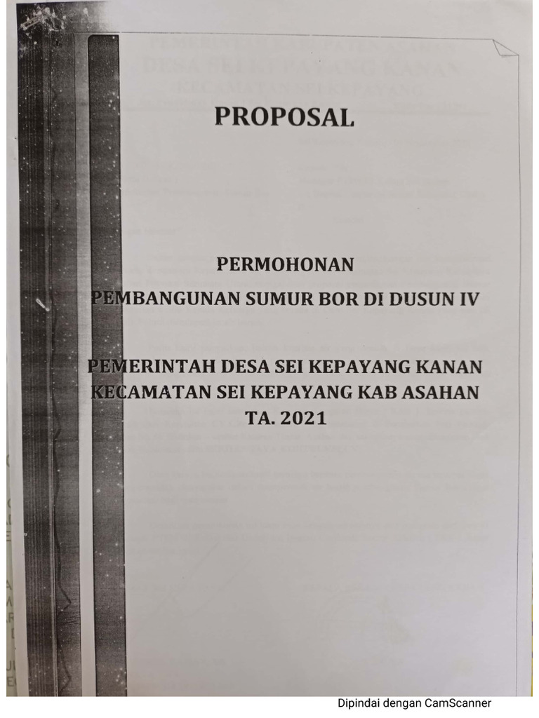 SUMUR BOR DESA SEI KEPAYANG KANAN | PDF