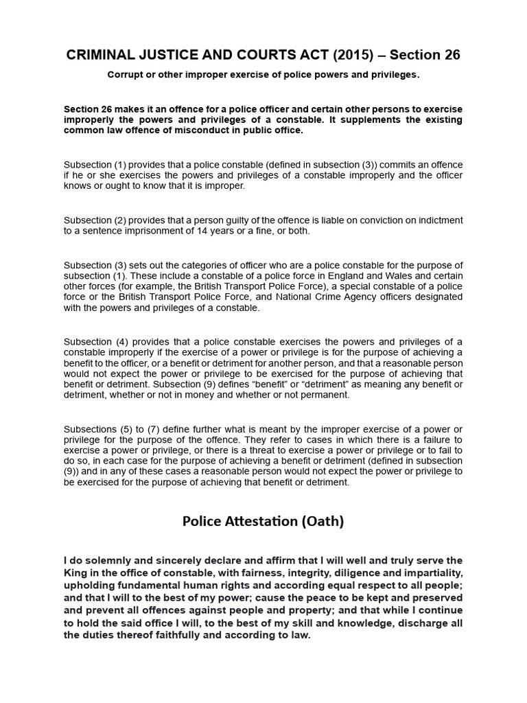 6-CRIMINAL-JUSTICE-AND-COURTS-ACT-and-POLICE-OATH-1-1 | PDF | Crimes ...