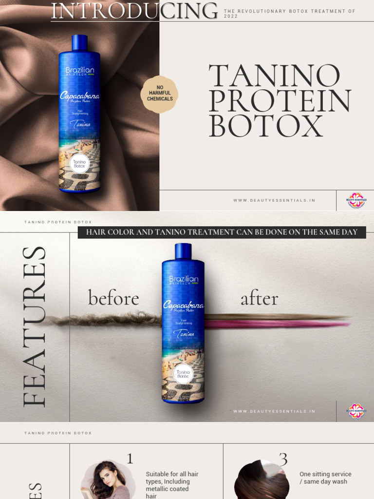 Tanino Protein Botox Final | PDF | Shampoo | Hair