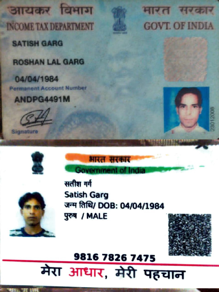 Original PAN Card of Satish Garg | PDF
