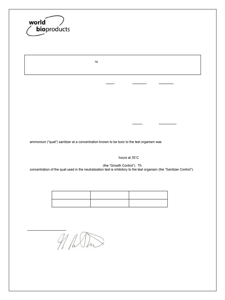 CofA VS-10LET Lot VS-81296 | PDF | Disinfectant | Microbiology