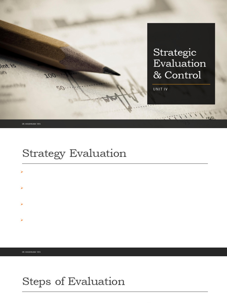 Strategic Evaluation & Control U4 | PDF | Organizational Culture | Organizational Behavior
