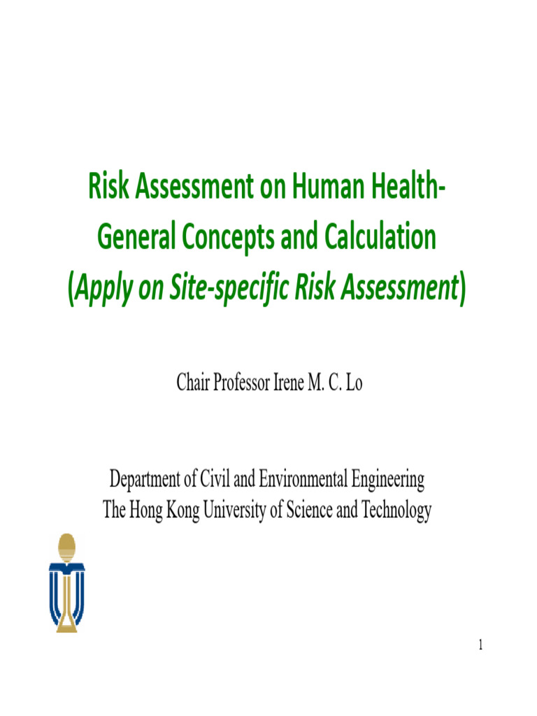 3-Risk Assessment-Concepts and Calculation (52 Slides) | PDF ...
