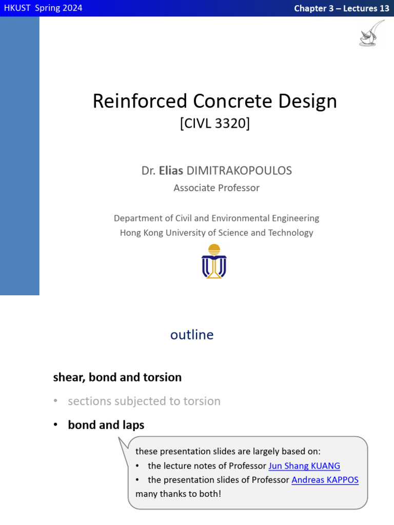 Lec13 CIVL3320 2024 Bond | PDF | Stress (Mechanics) | Beam (Structure)