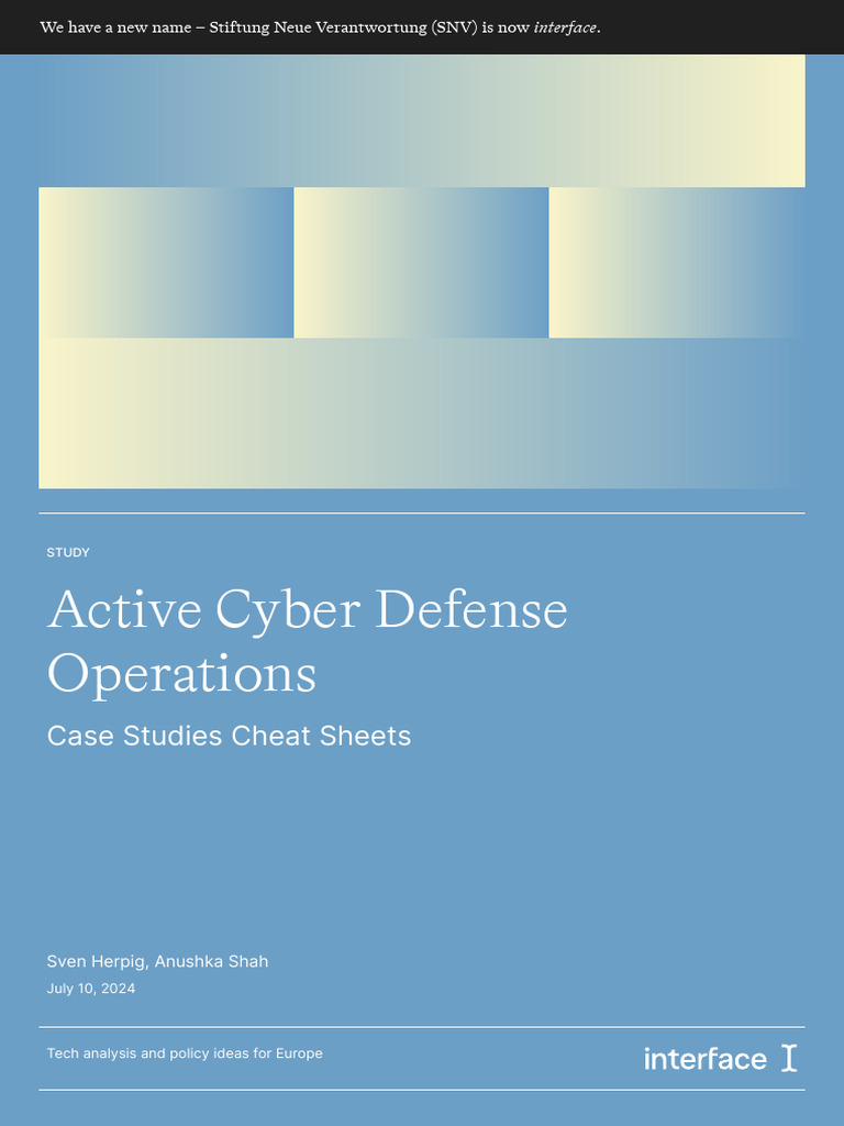 Active Cyber Defense Operations Case Studies Cheat Sheets | PDF | Computer Security | Security