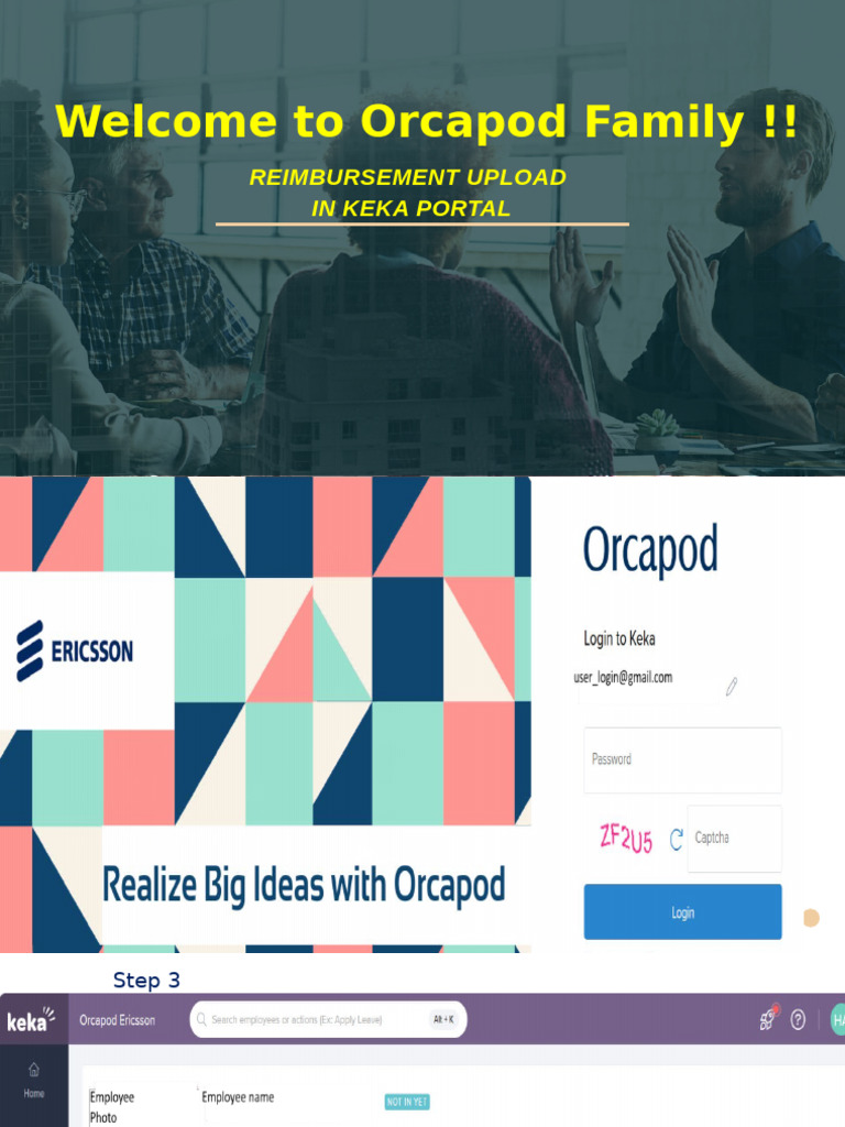 Reimbursement Upload in Keka Portal-Ericsson | PDF