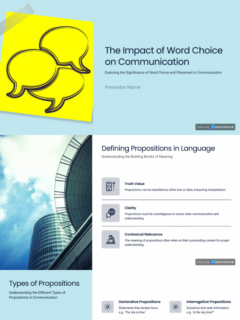 Understanding The Proposition of Words in Text | PDF