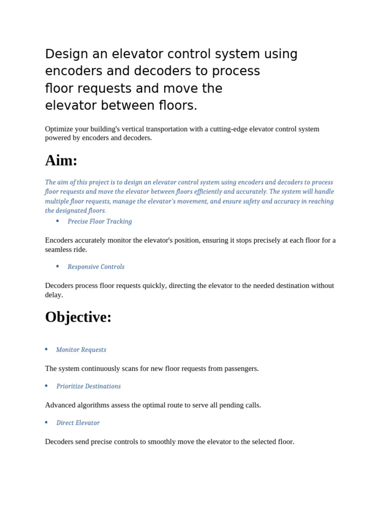 New DOCX Document-1 | PDF | Elevator | Electrical Engineering