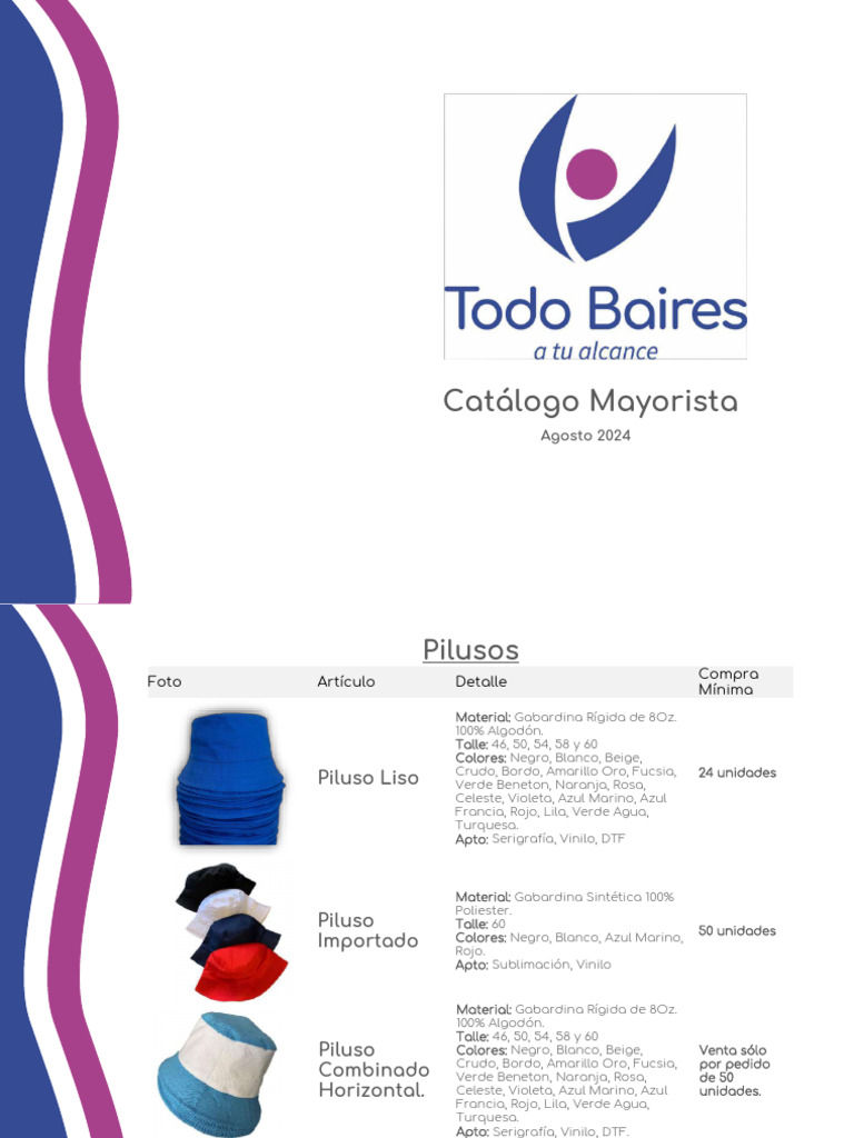 Todo Baires - Catalogo 2024 - Compressed | PDF | Amarillo | Azul