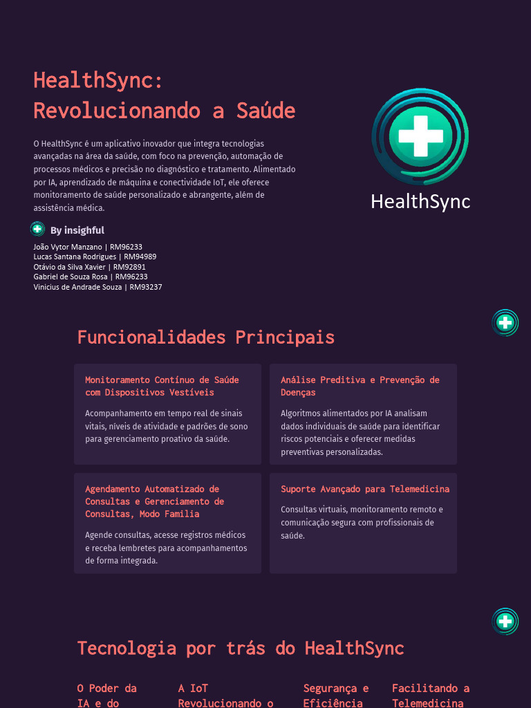 HealthSync Revolucionando A Saude | PDF | Automação | Internet das Coisas