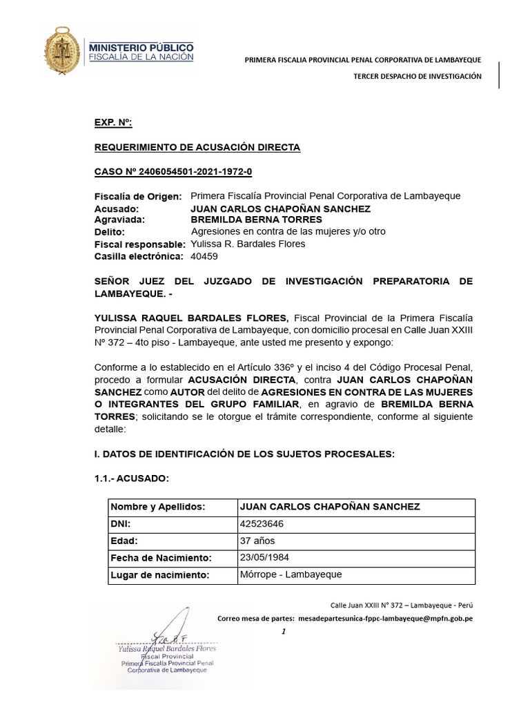 Exp. 02217-2022-10-1708-JR-PE-01 - Anexo - 510683-2024 | PDF | Castigos | Fiscal