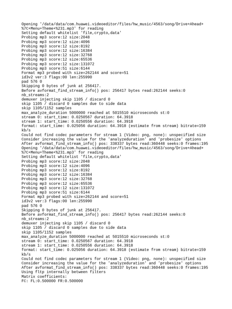 Av Log | PDF | Mp3 | Computer Data