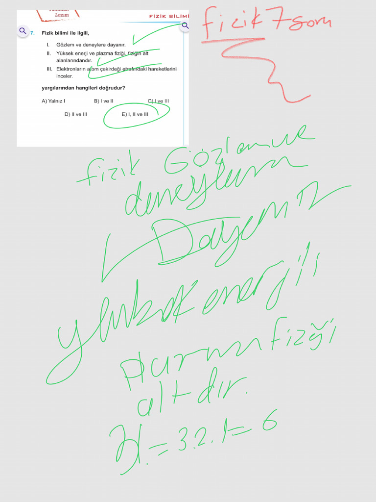 Fizik 7 Soru | PDF
