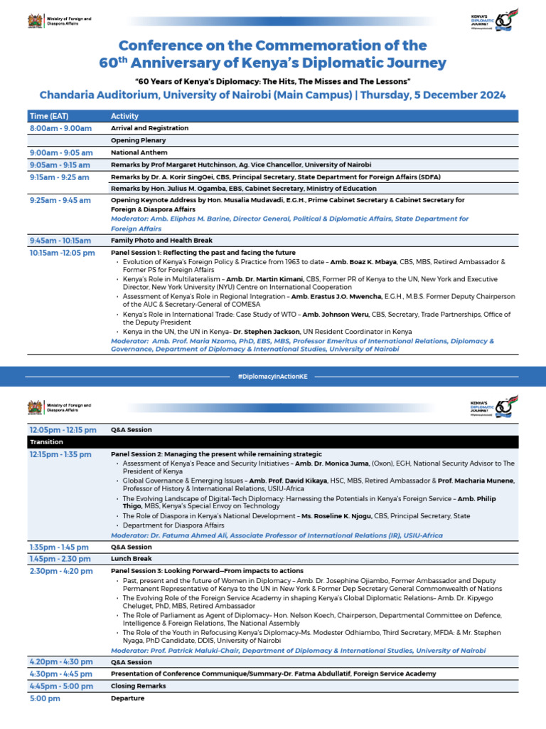 Diplomatic Conference Programme | PDF | Diplomacy | Global Politics