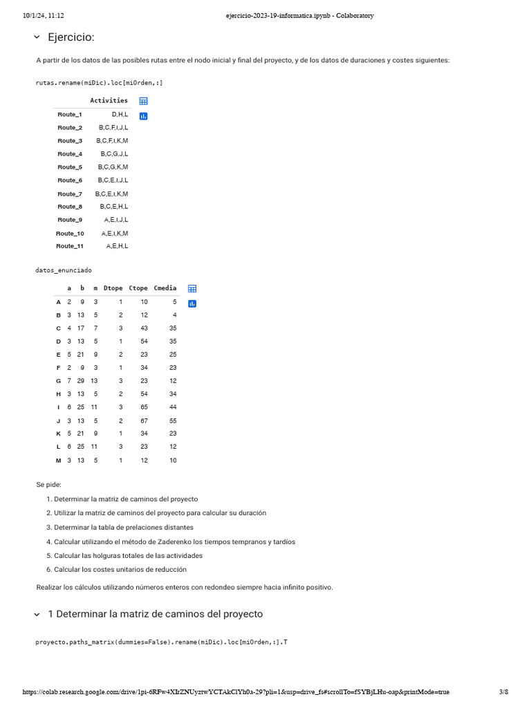 Ejercicio 2023 19 Informatica.ipynb Colaboratory SOLUCIONMoodle | PDF