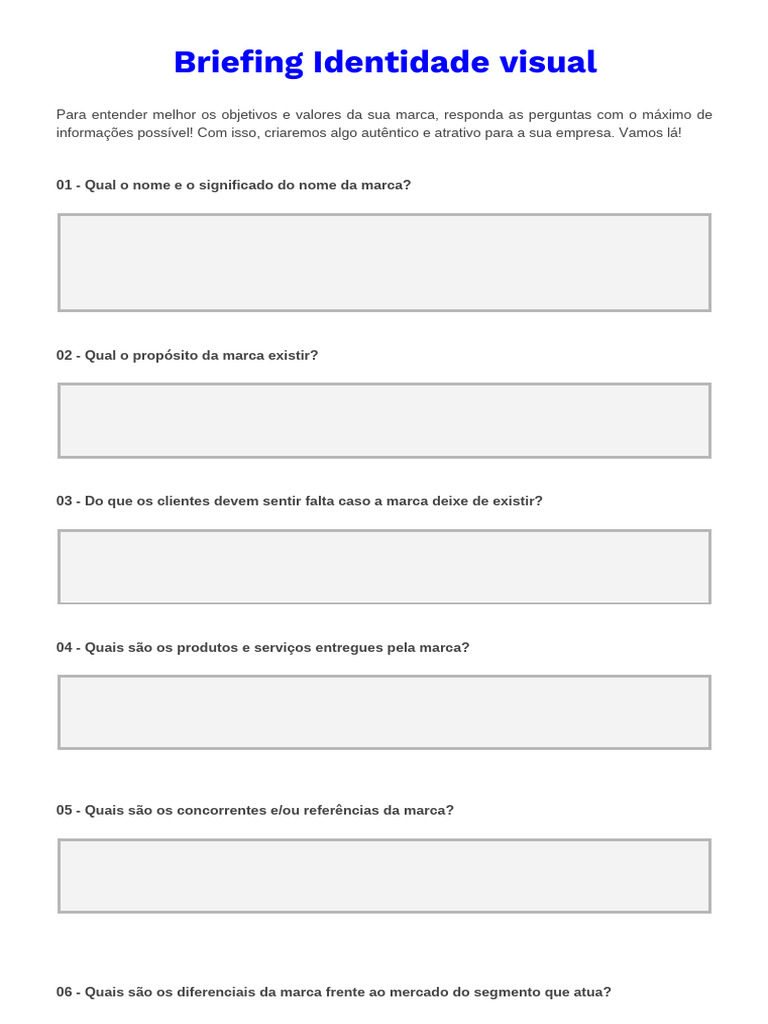 Briefing Identidade visual | PDF