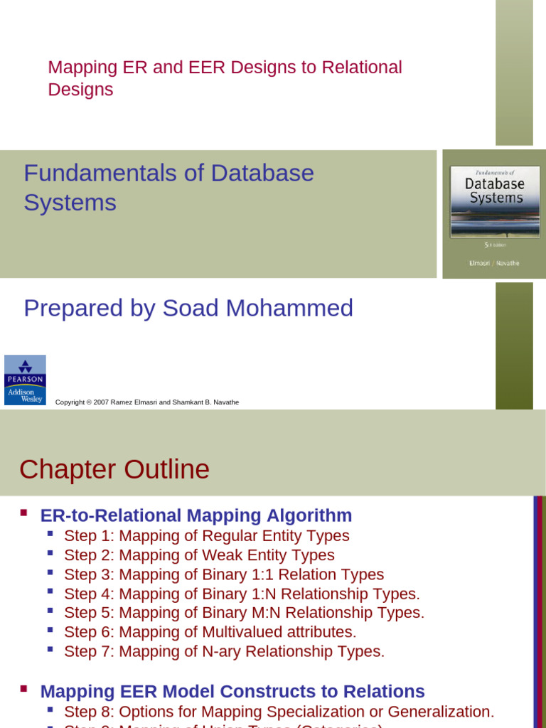 Ch07 Mapping Er Eer To Rel | PDF | Relational Model | Conceptual Model
