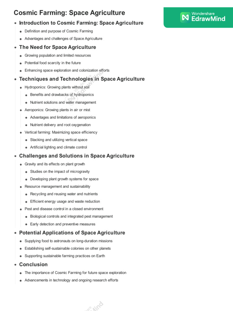 Cosmic Farming Space Agriculture | PDF