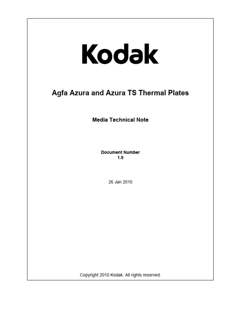 Agfa Azura Azura TS Ver1 0 | PDF