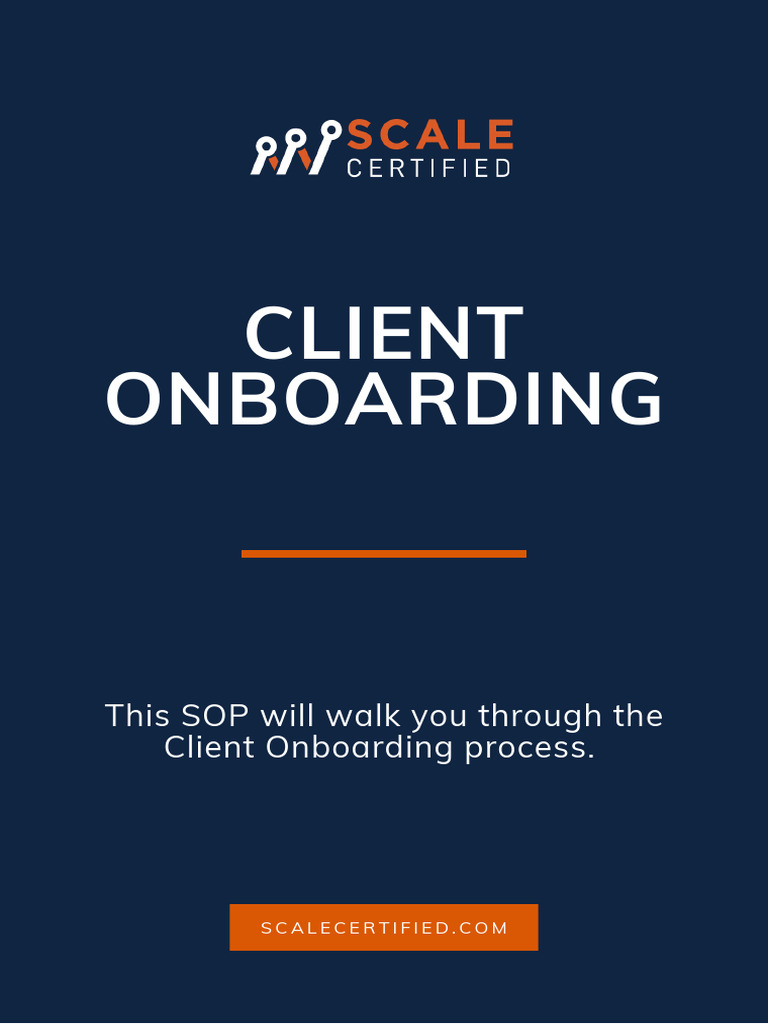 2 - Client Onboarding SOP | PDF | Business