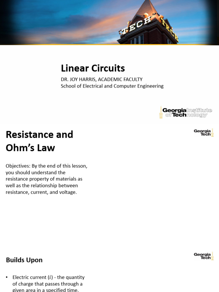 M1Lesson-4---Resistance-and-Ohms-Law_rev2 | PDF | Electrical Resistance And Conductance ...