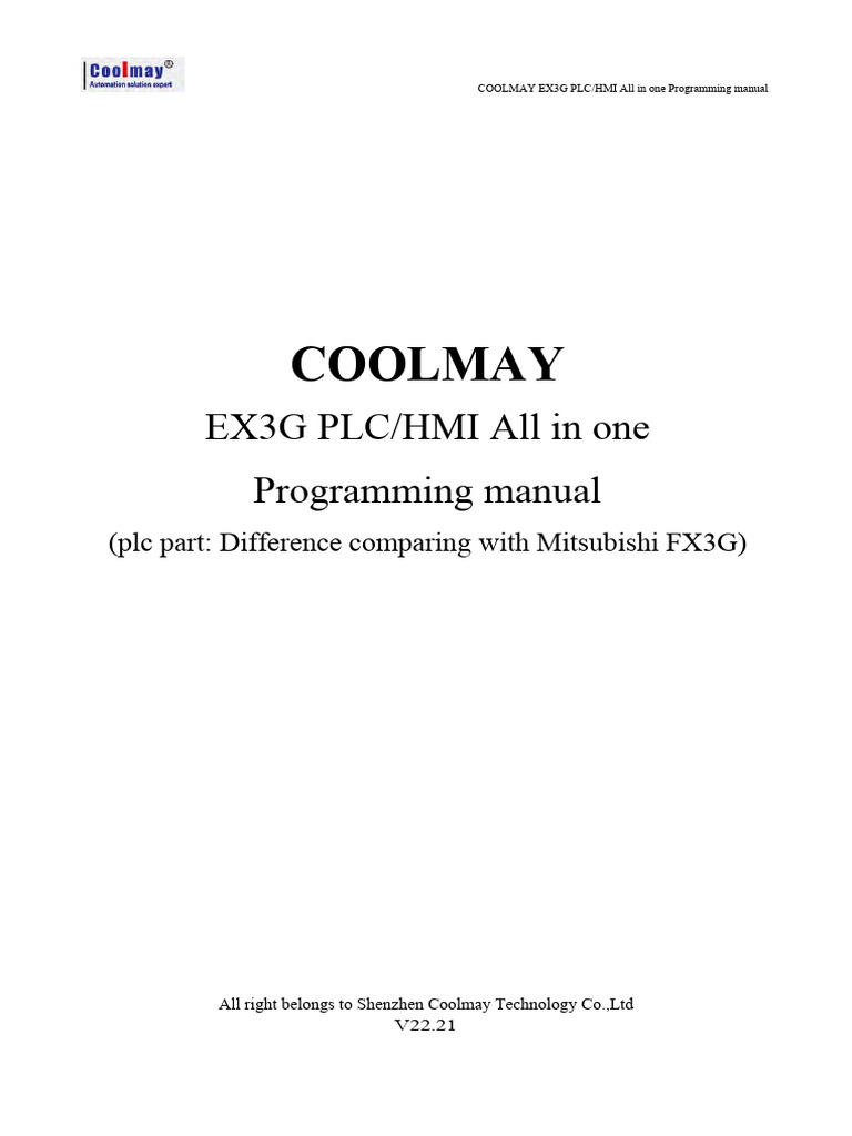 EX3G PLC HMI all in one Programming manual | PDF | Programmable Logic Controller | User Interface