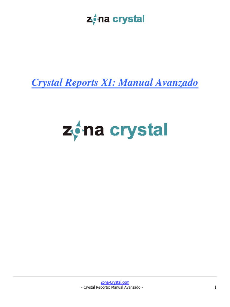 Crystal Reports XI Manual Avanzado | PDF | SQL | Bases de datos