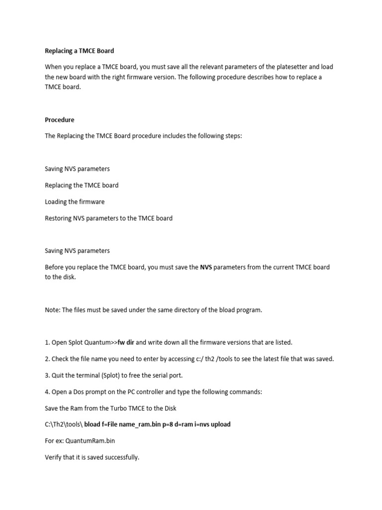 Tmce Replacement in Lotem Ii | PDF | Computer Hardware | Software