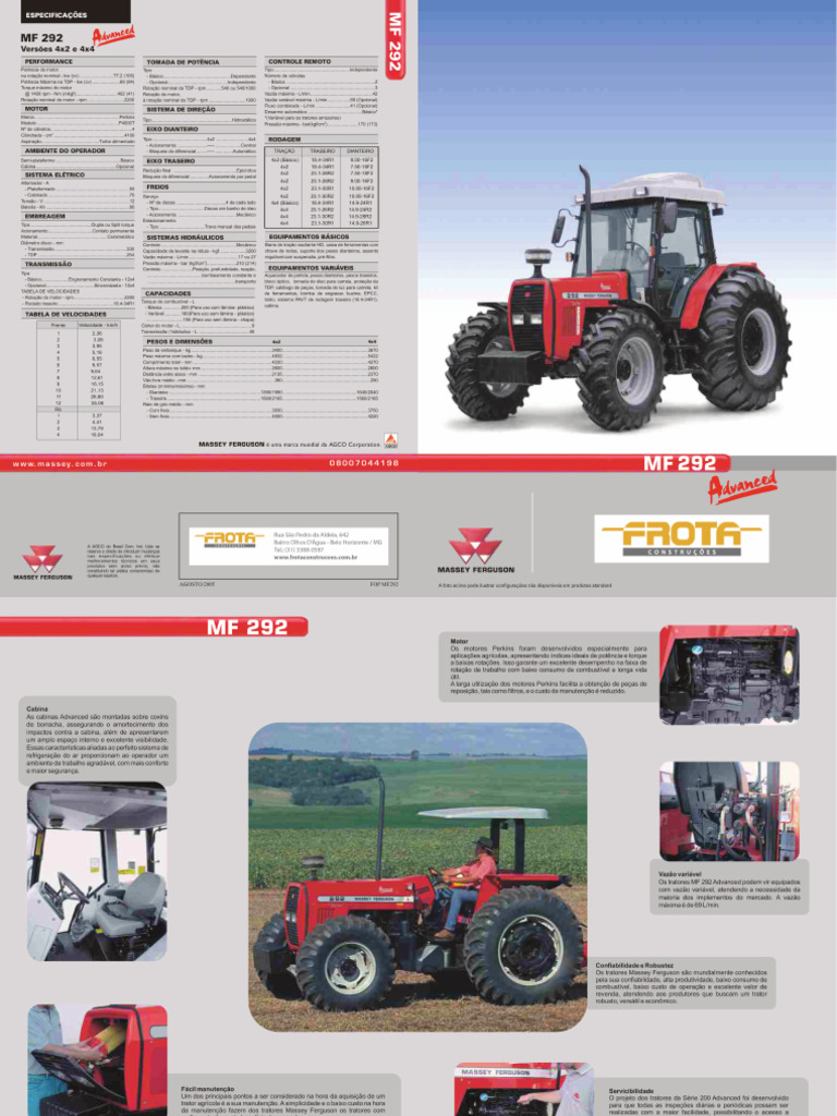 Trator Massey Fergusson 292 | PDF