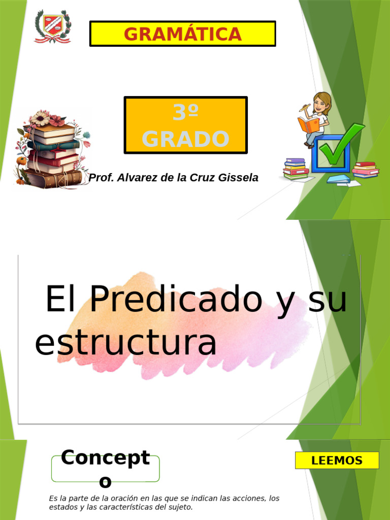 Clase Gramatica 3° Grado | PDF | Predicado (Gramática) | Oración ...