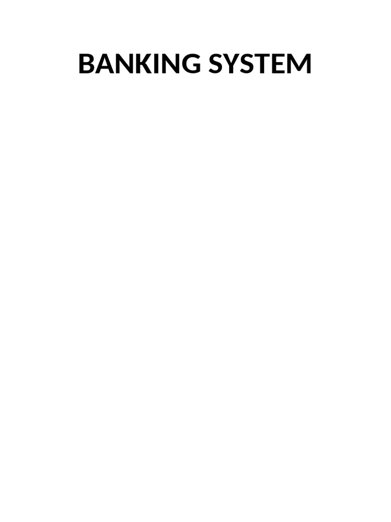 Banking System | PDF | Transaction Account | Computing