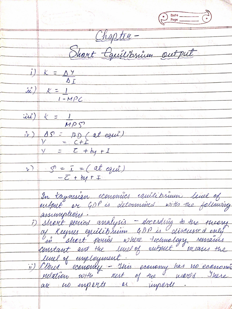 Short Equilibrium Output | PDF