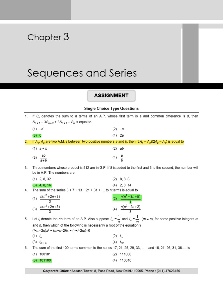 03. Sequences and Series Final | PDF | Mathematics | Abstract Algebra