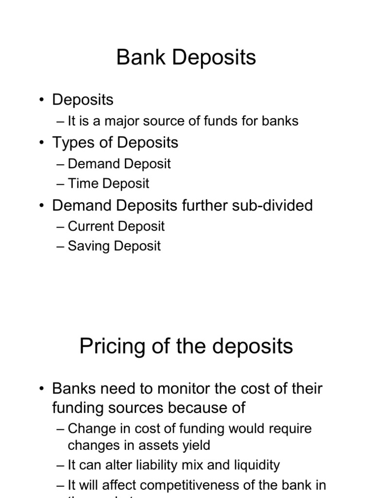 Understanding Bank Deposit Types | PDF