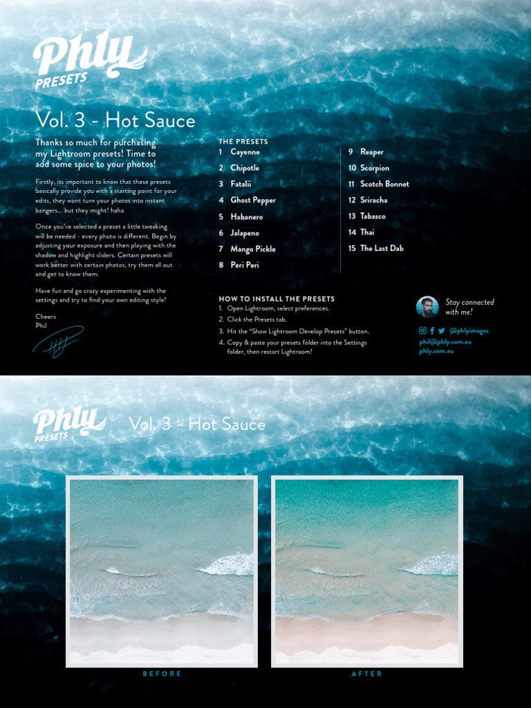 PHLY Presets Vol 3 - Hot Sauce | PDF | Hot Sauce | Condiments