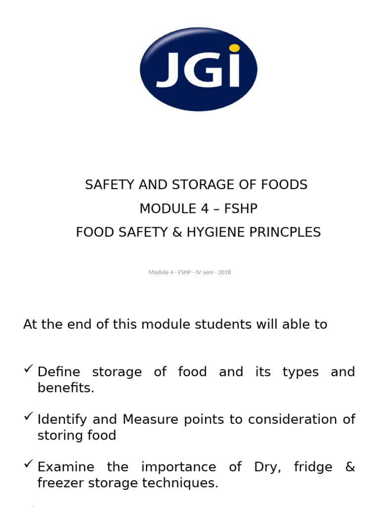 Safety For Storage of Food | PDF | Food Storage | Refrigerator