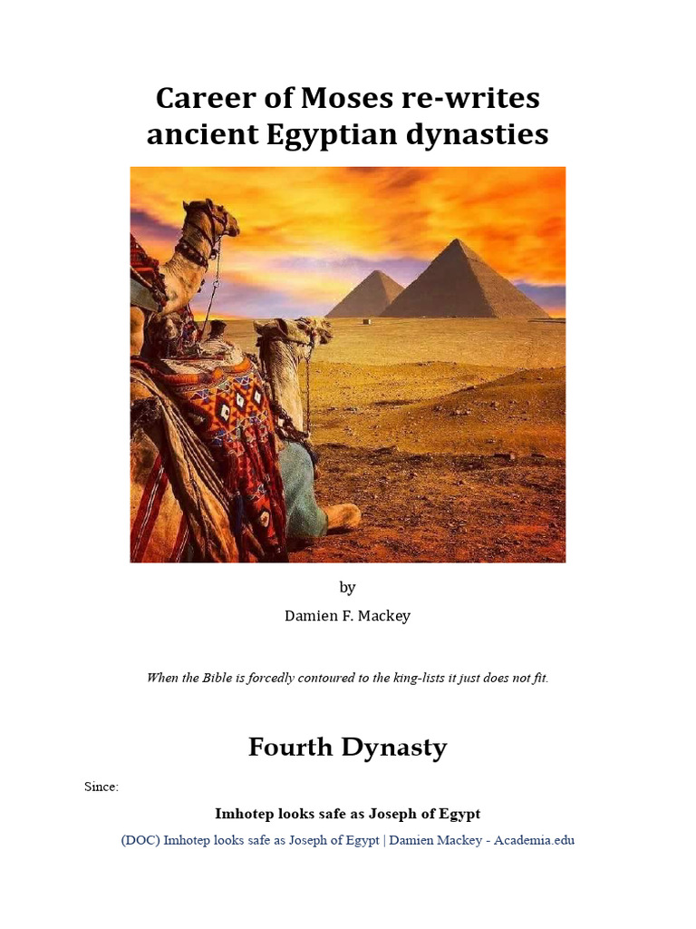 Moses and the Fourth Dynasty of Egypt | PDF | Egyptian Pyramids | Moses