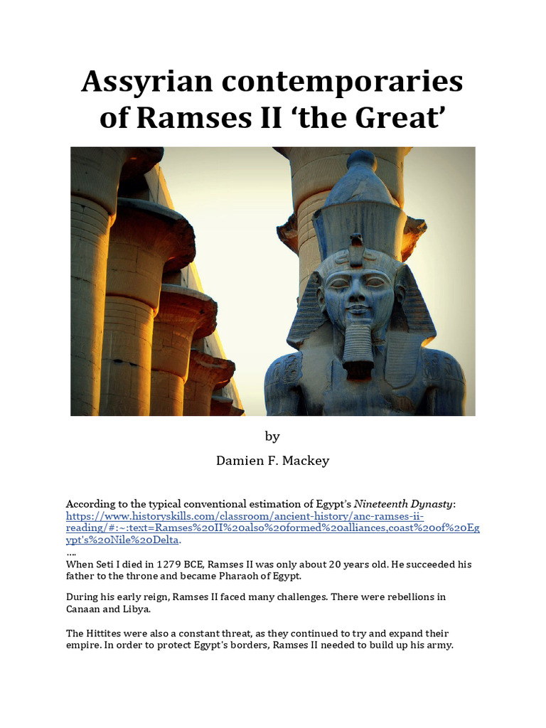Mackey - Assyrian Contemporaries of Ramses II The Great | PDF | Assyria | Ancient Peoples