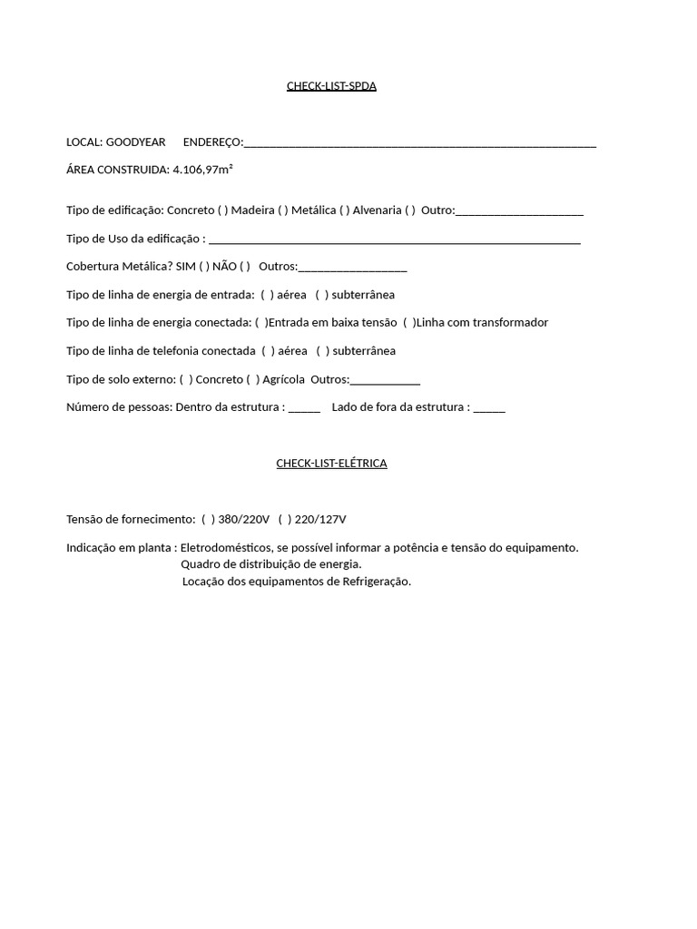 CHECK-LIST-SPDA-ELETRICA | PDF