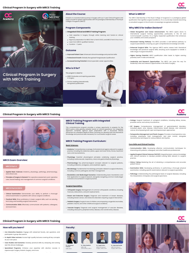 MRCS Surgery MBBS | PDF | Surgery | Medicine