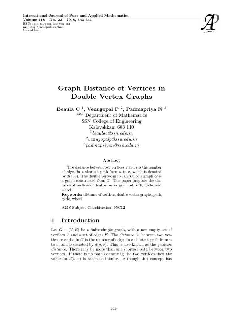 ksdfnjkjkjkduobleveteeeex | PDF | Vertex (Graph Theory) | Distance