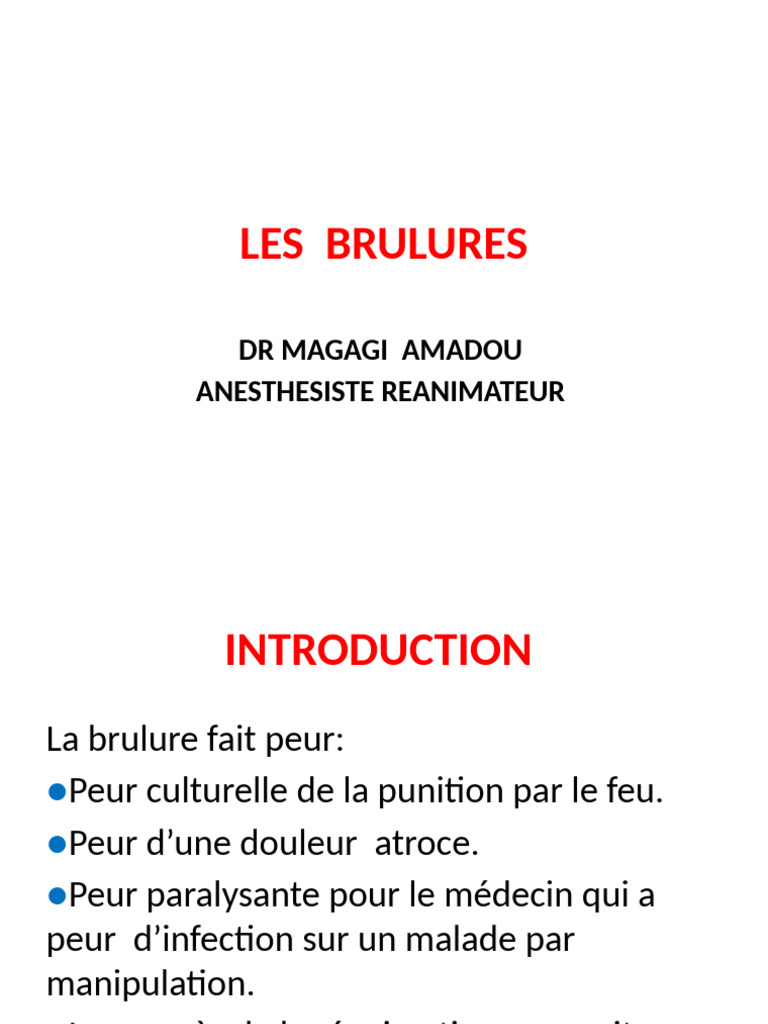 LES BRULURES-1 | PDF | Brûlure | Spécialités médicales