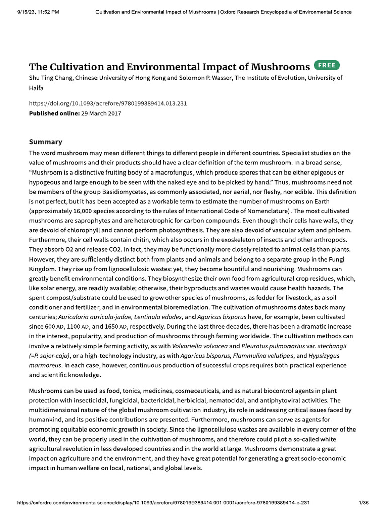 Cultivation and Environmental Impact Of... Encyclopedia of ...
