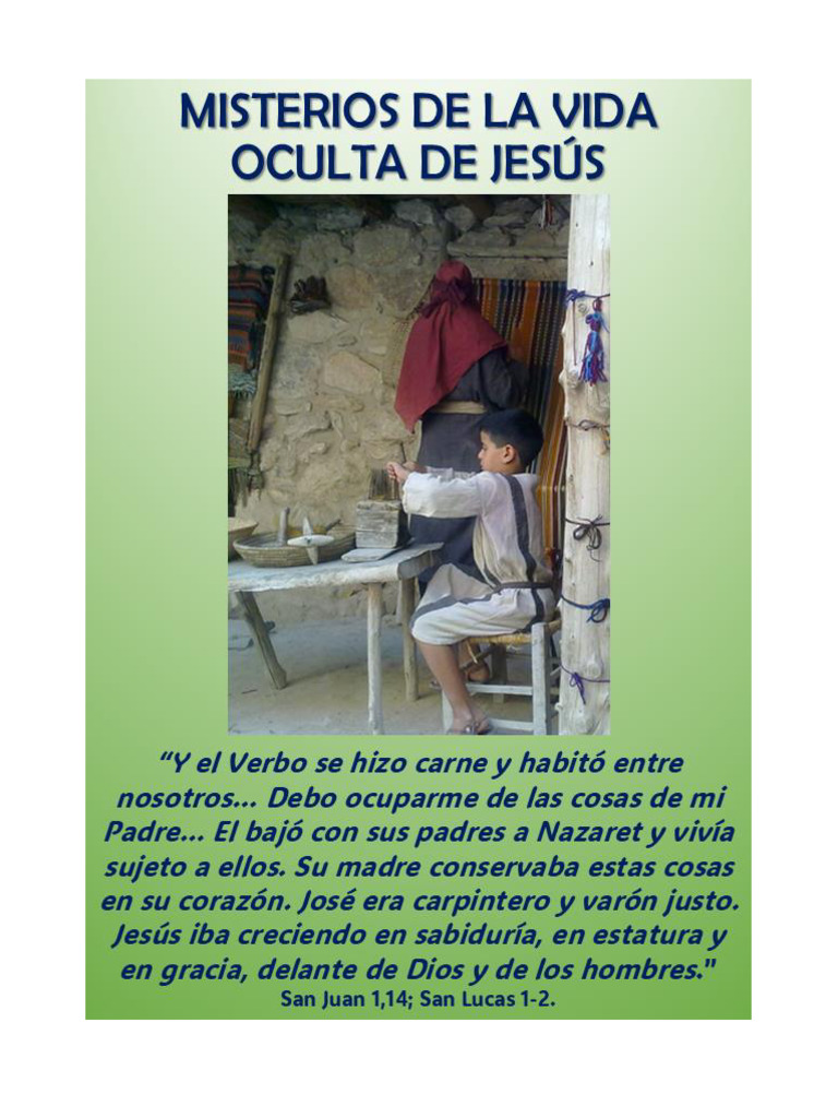 Misterios de La Vida Oculta de Jesus en | PDF | Jesús | María, madre de Jesús