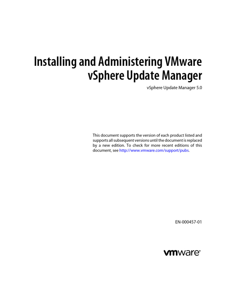 vsphere-update-manager-50-install-administration-guide | PDF | Software ...