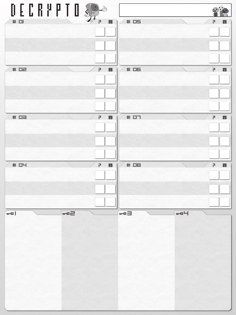 Decrypto Scoresheet Print | PDF