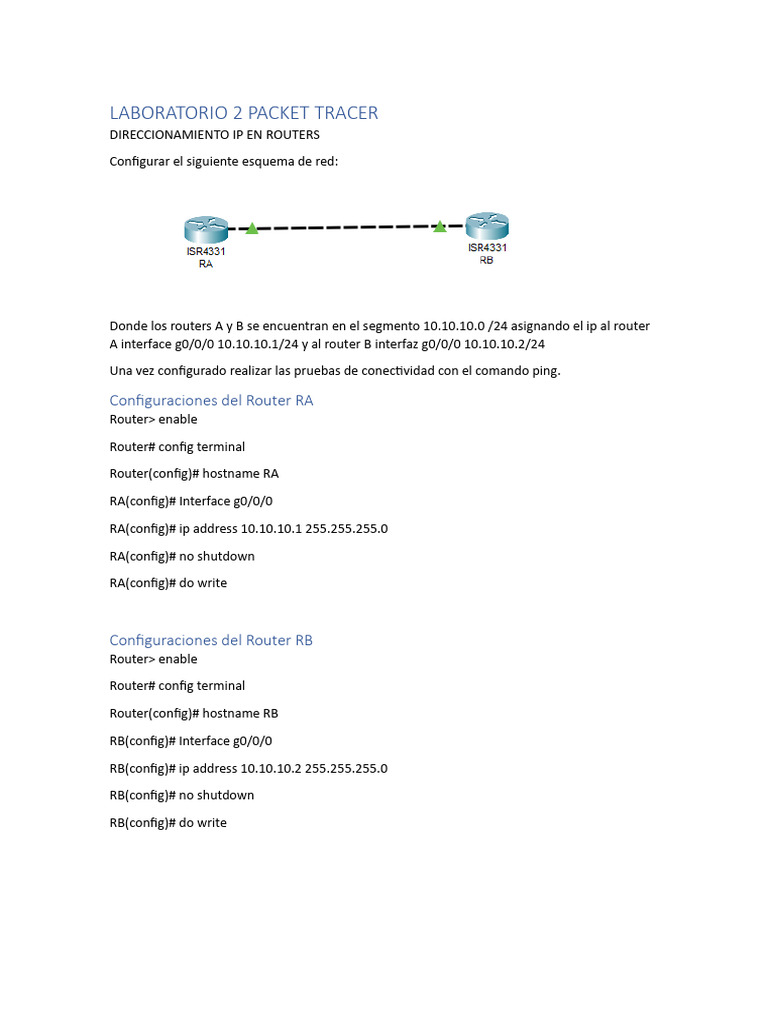 02-Laboratorio 2 Packet Tracer | PDF