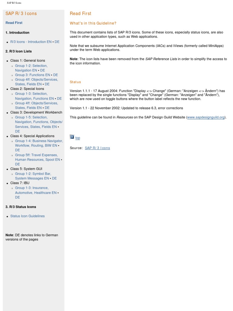 Sap r3 Icons | PDF