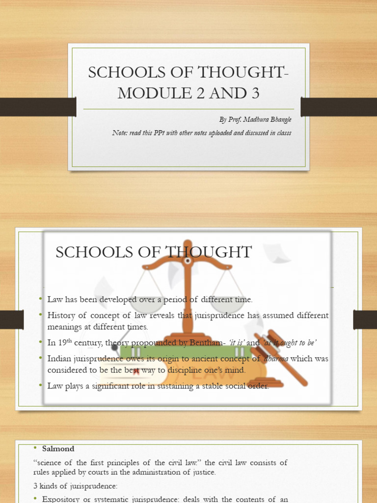 Ppt on Schools of Law -Module 2 and 3 | PDF | Natural Law | Karl Marx